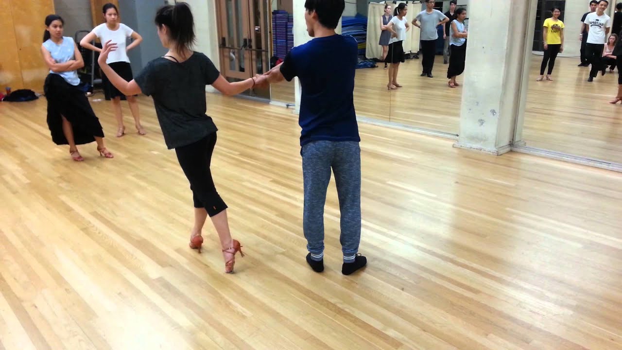 Rope Spin Lead End "How to lead with arm" (Rumba) - YouTube