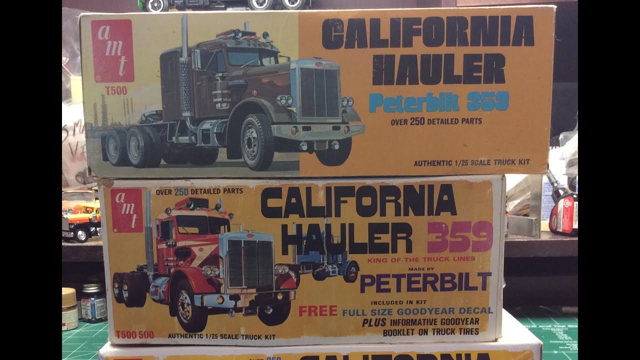 Building scale plastic models: Model trucks: AMT Peterbilt California ...