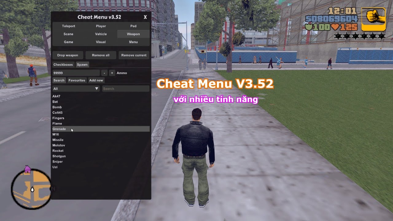[GTA 3 MOD] Chia sẻ cách cài mod Cheat Menu V3.52 trong GTA 3 - YouTube