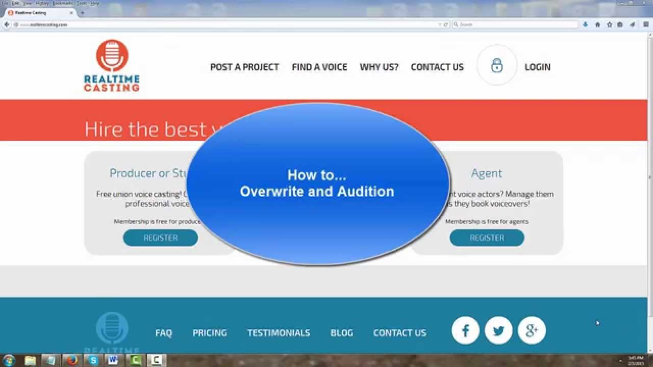 How to Overwrite an Audition on Realtime Casting - YouTube