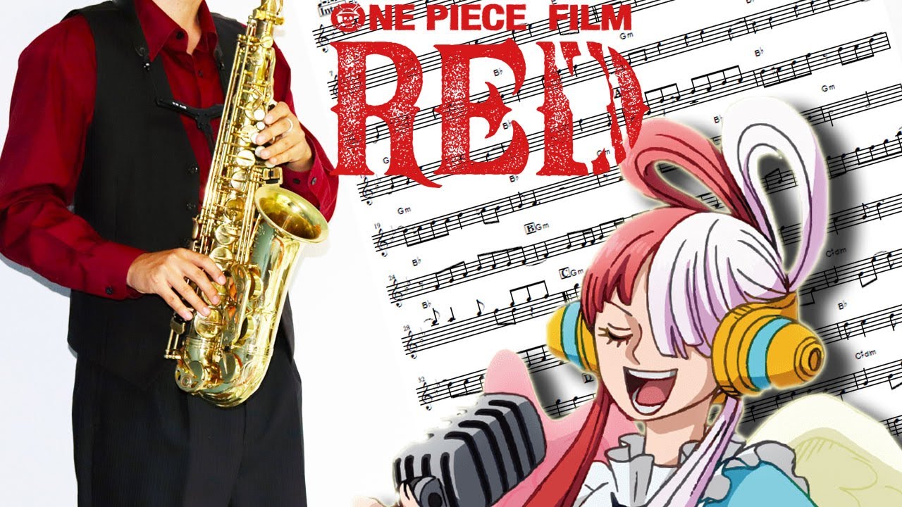【ONE PIECE FILM RED】逆光【楽譜】"Backlight" Ado サックスで吹いてみた Saxophone Cover ...