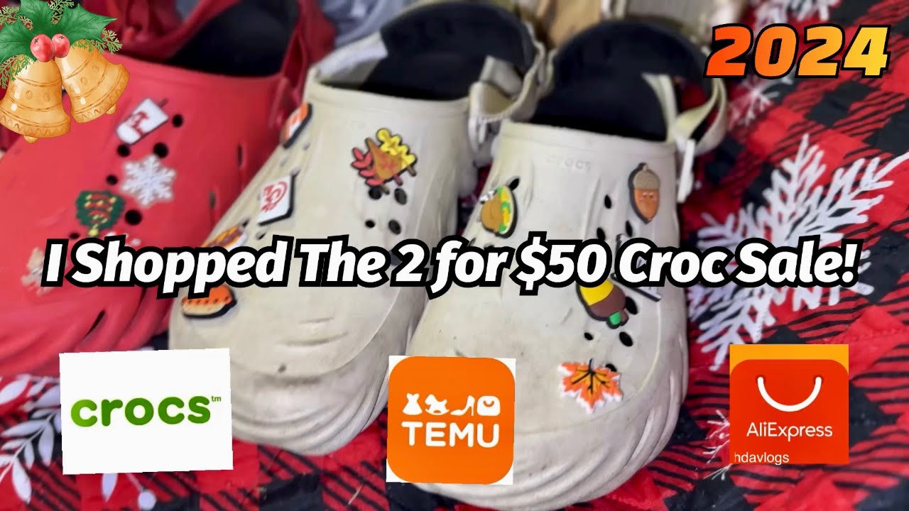 Unboxing Massive Crocs Echo Clogs Sale In Multiple Colors 2024 | Temu ...