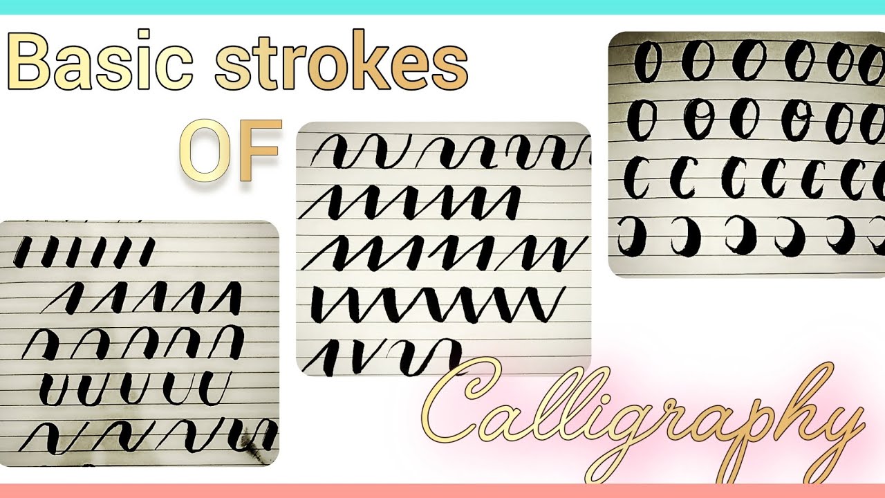 Basic Strokes Of Calligraphy | Calligraphy for beginners|Calligraphy ...
