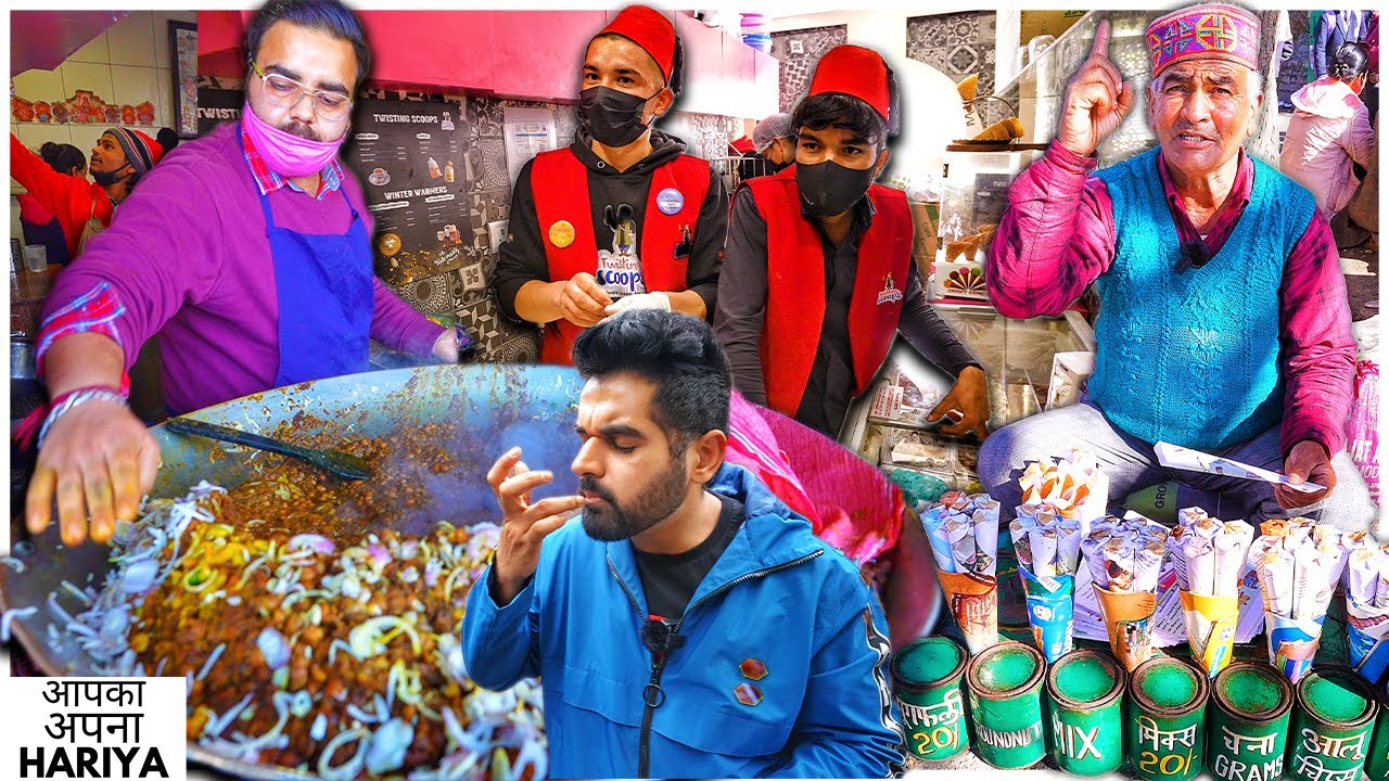 Shimla ka VIRAL Street Food 🤤 LUCHI-chole, Landmark Bhel, Turkish Ice ...