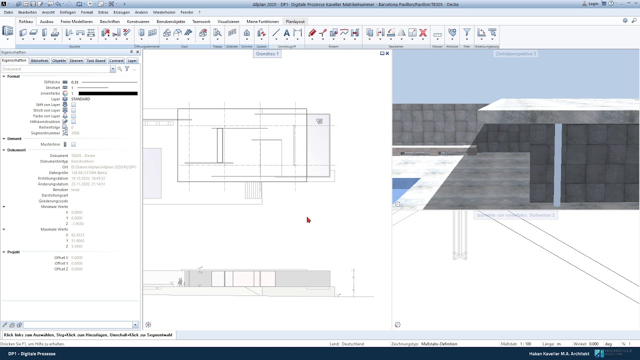 Allplan Tutorial Decke und Attika - YouTube