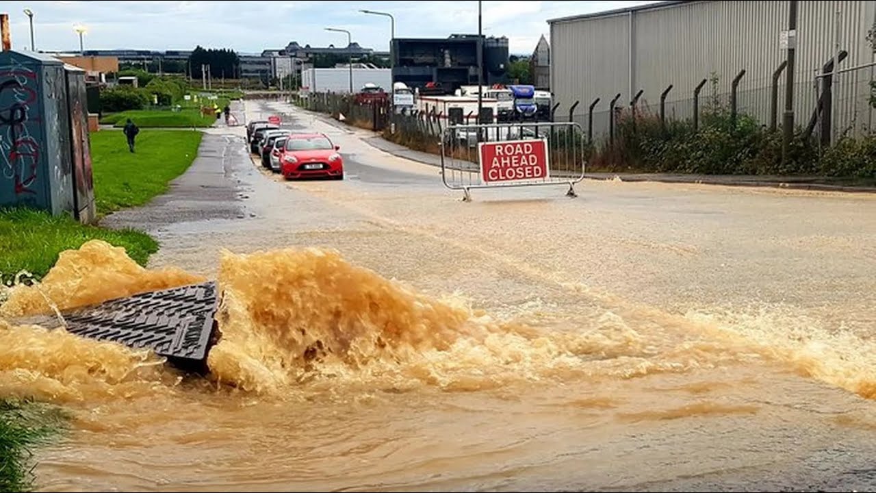 Unbelievable Water Explosions Exploring Aftermath of Heavy Rain in ...