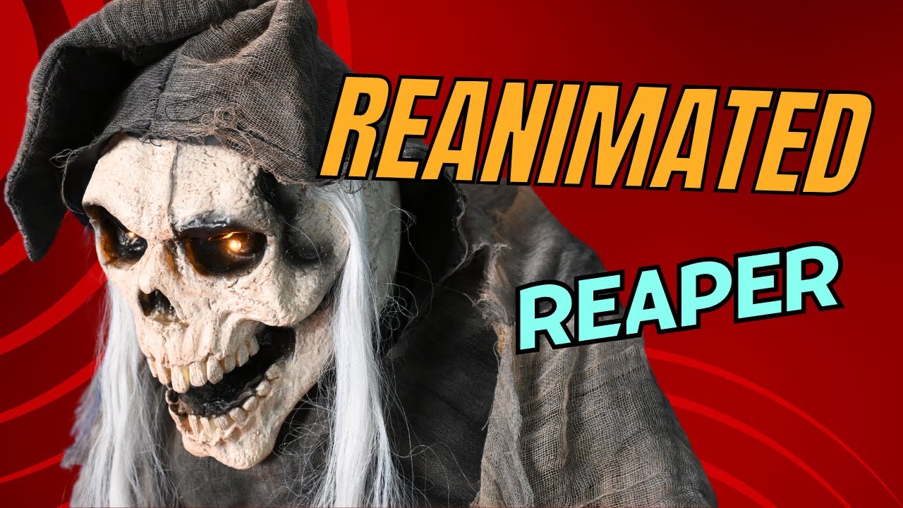 Lunging Reaper Halloween Animatronic Setup - YouTube