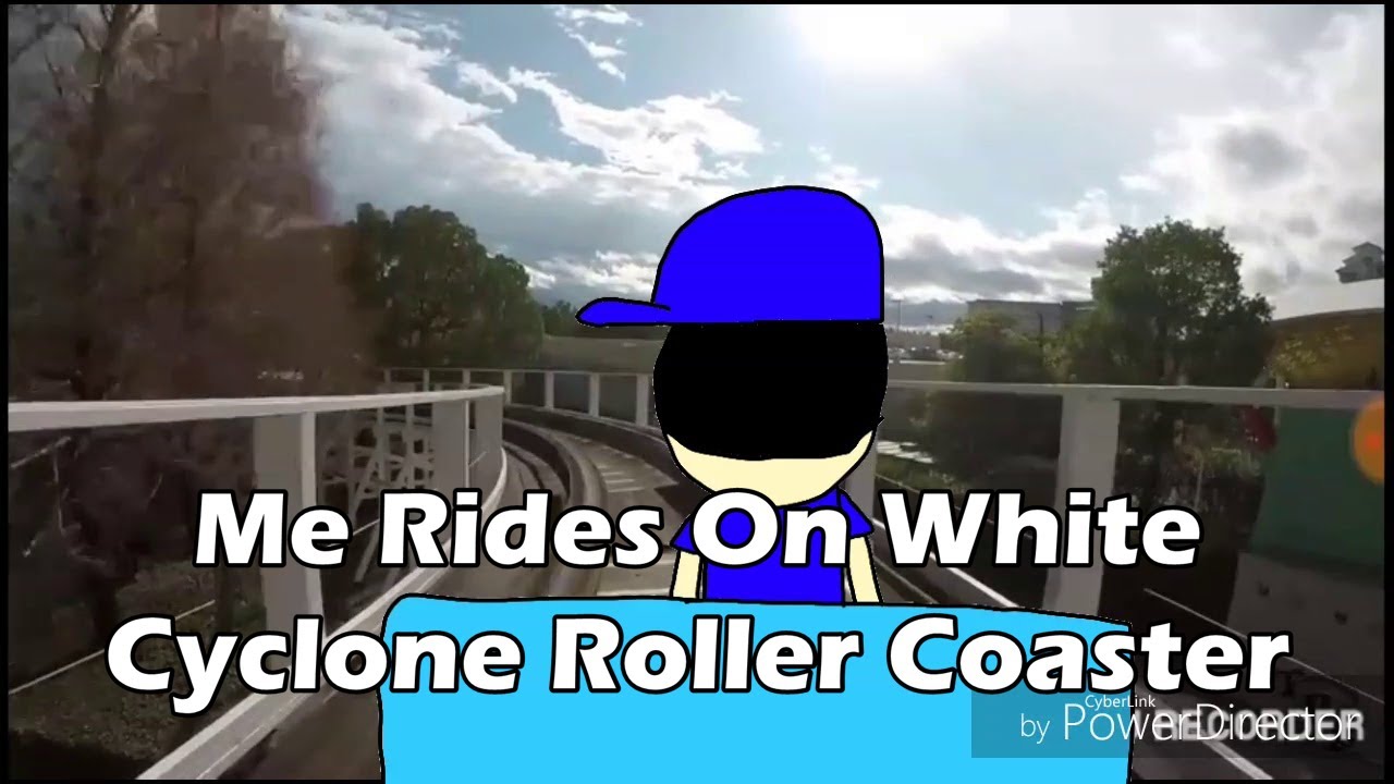 Me Rides On White Cyclone Roller Coaster - YouTube