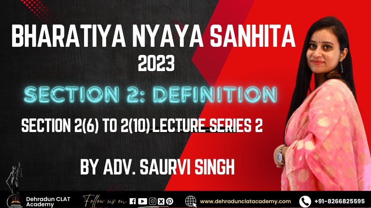 Bharatiya Nyaya Sanhita 2023| BNS Definition Section 2|BNS Lecture 2 ...