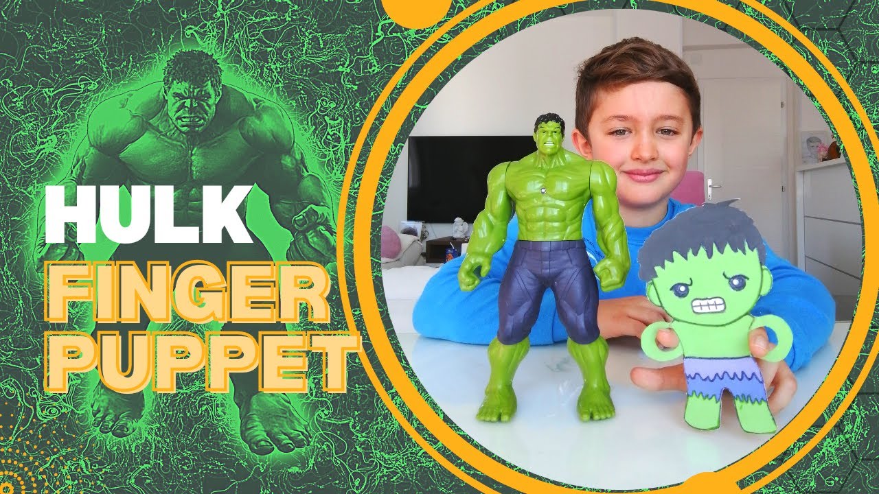 How to draw Hulk finger puppet. Kids and superheroes, kids art. - YouTube