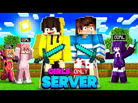 How I Rescued the BOYS in the 'GIRLS ONLY' Minecraft Server... - YouTube