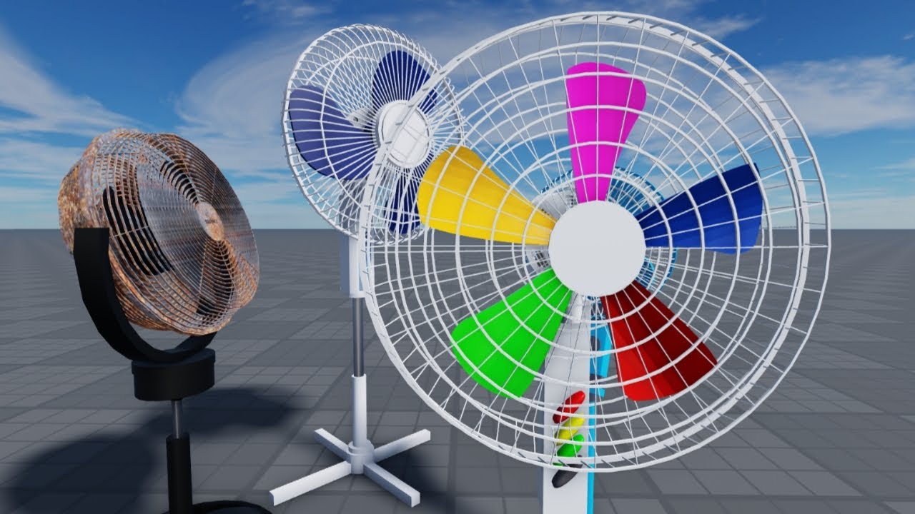 Pedestal Fan Display - Roblox Fans - YouTube