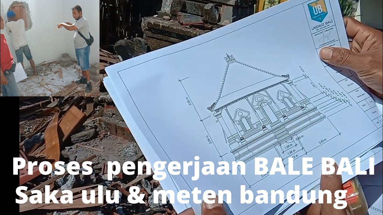 Proses pengerjaan RUMAH ADAT BALI MINIMALIS, bale bali saka ulu dan ...