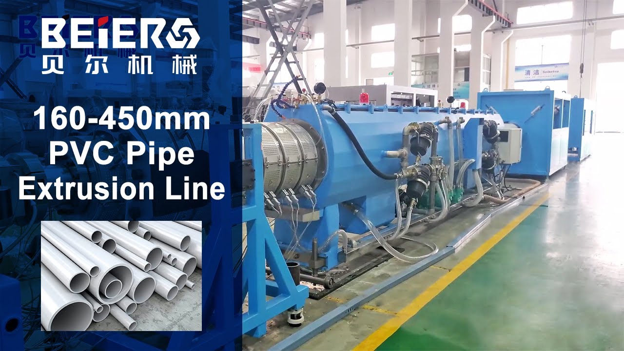 160-450mm PVC Pipe Extrusion Line, PVC Pipe Manufacturing Machine ...