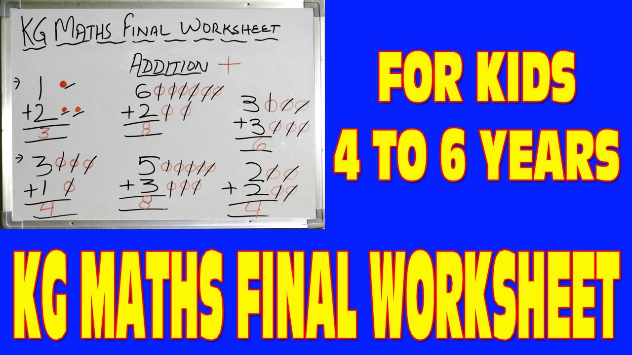 KG Maths Final Worksheet I KG Maths Worksheet For Kids 4 to 6 Years ...
