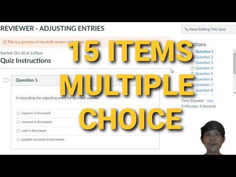 Adjusting Entries Exercises Part 1 | Multiple Choice Questions - YouTube