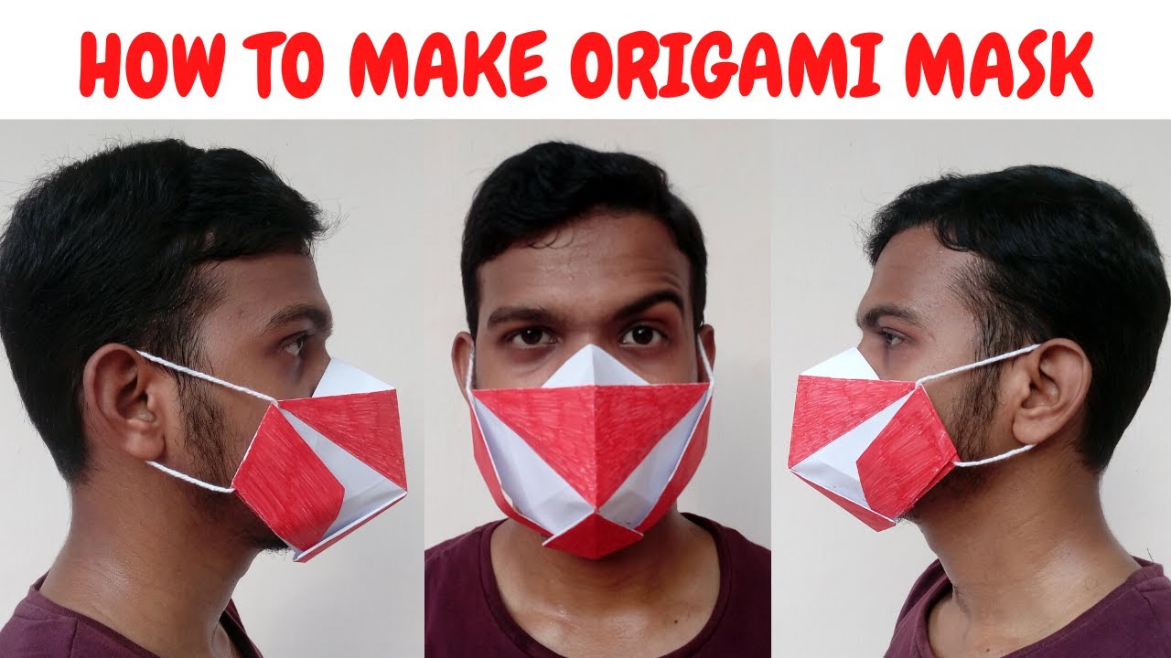 How to make Origami Paper Mask in 5 minutes | Paper Craft | Tamil ...