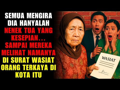 Semua Mengira Dia Hanyalah Nenek Tua yang Kesepian… Sampai Mereka Melihat Namanya di Surat Wasiat...