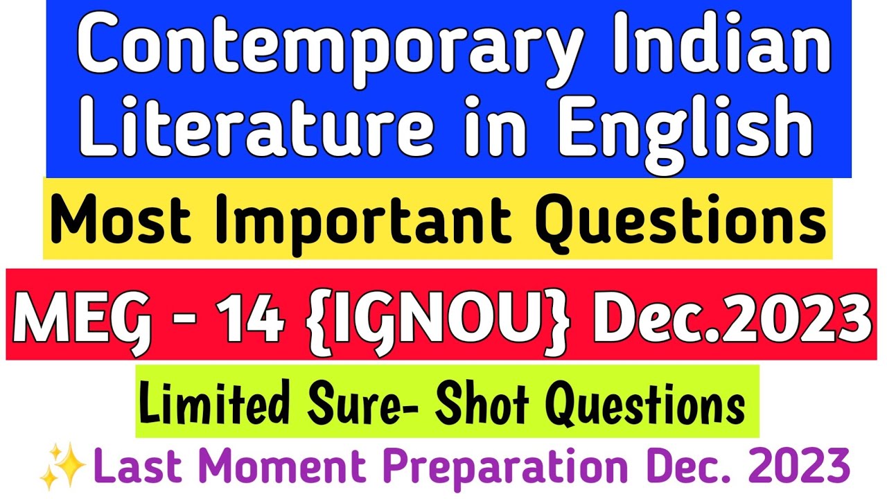 MEG 14 Most Important Questions| Important Questions of MEG14 Dec. 2023 ...