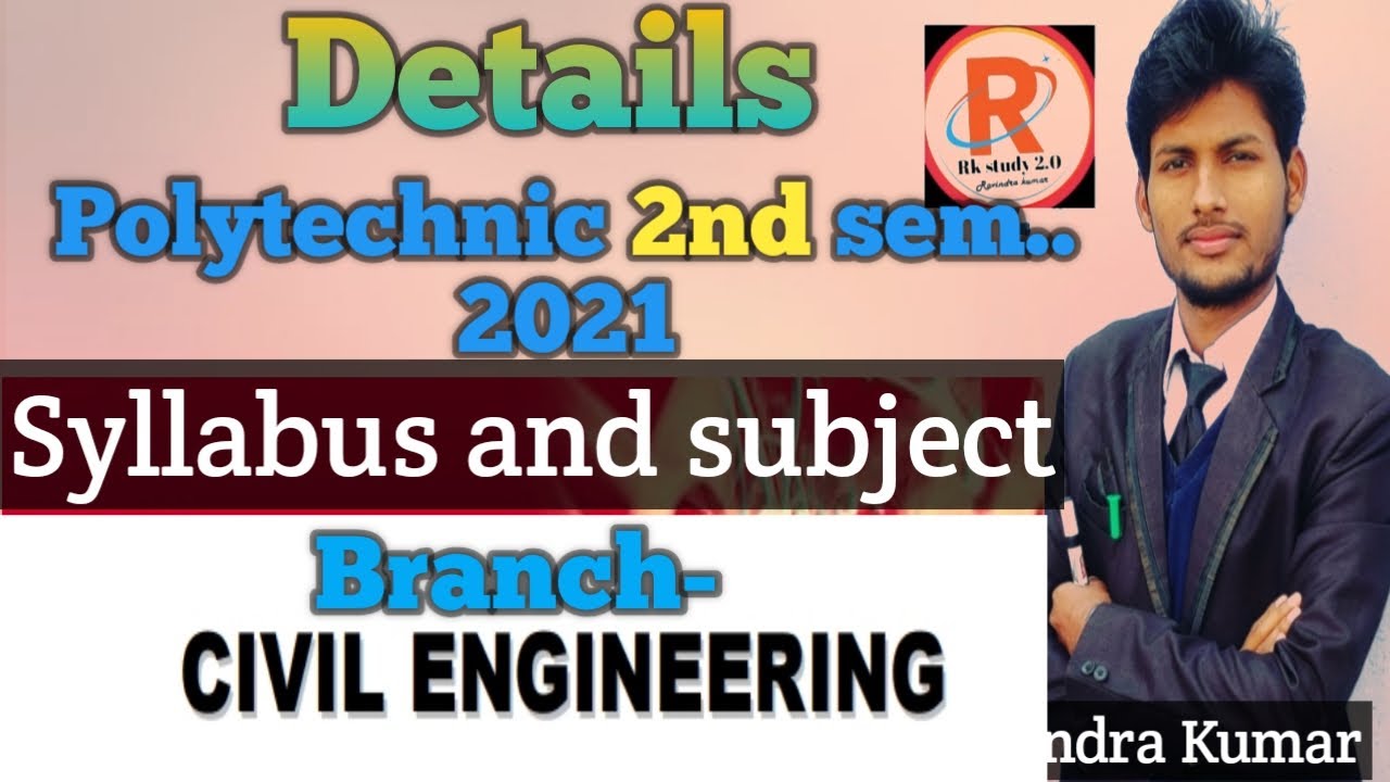 Polytechnic 2nd sem.. syllabus //Civil engineering // 2nd semester syllabus polytechnic /subject ...