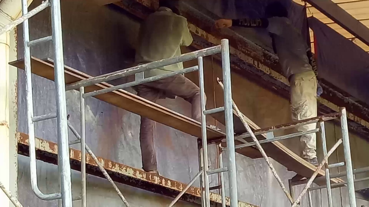 Metal Wall Cladding & Structure Anti-Rust Recoating Malaysia - YouTube