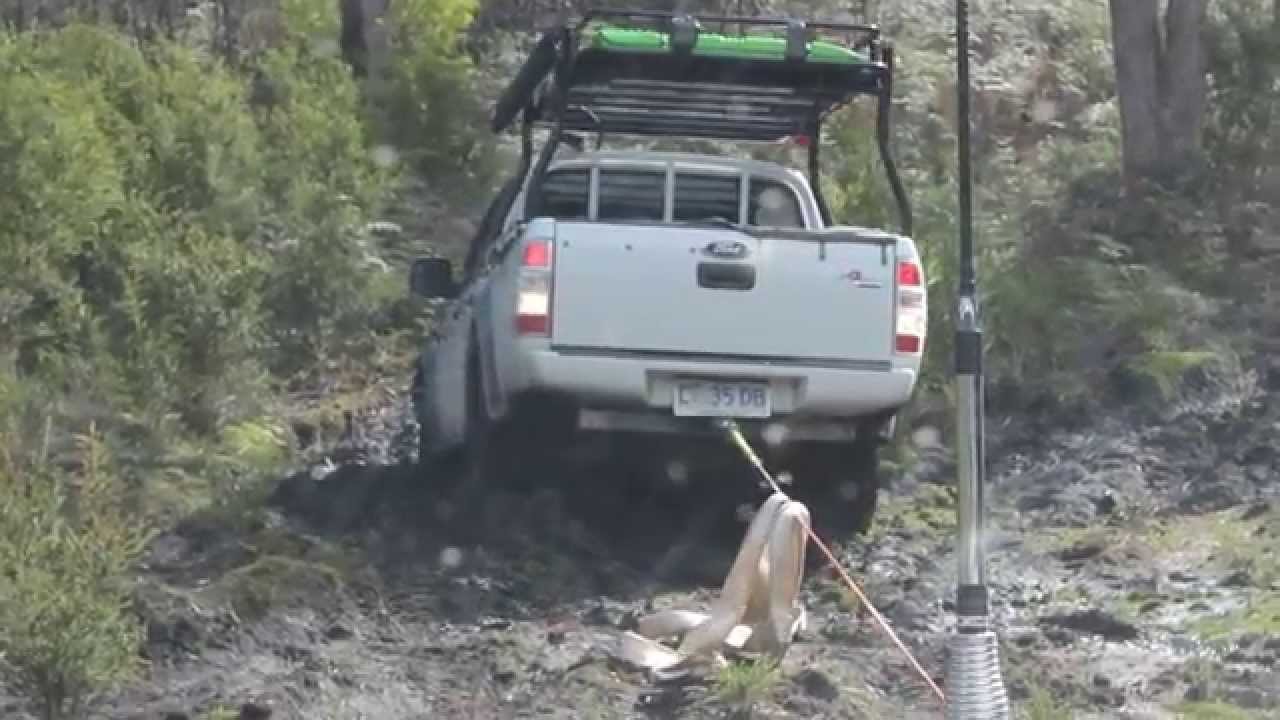 Ford Ranger winch recovery - YouTube