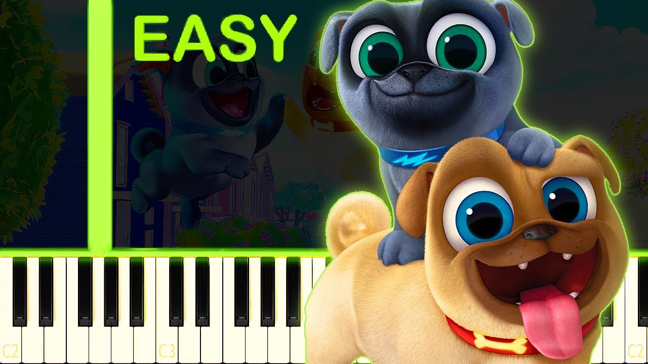 PUPPY DOG PALS THEME - EASY Piano Tutorial - YouTube