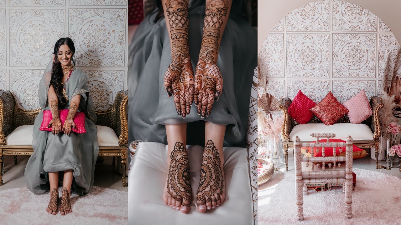 INDIAN MEHNDI CEREMONY | INDIAN WEDDING | SABYASACHI BRIDE | INTIMATE ...
