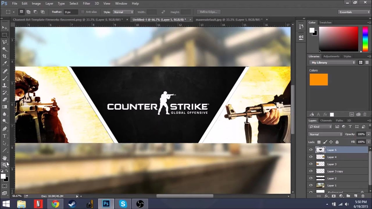 #Photoshop CS GO Banner - YouTube