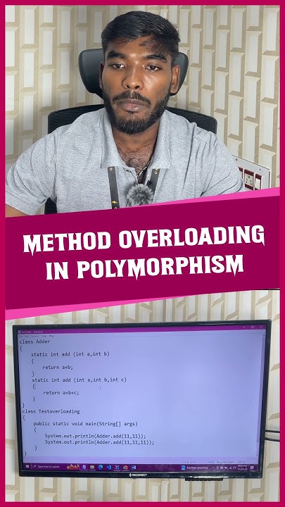 What is Oops Concept ? | Method Overloading in Polymorphism | தமிழில் | #Shorts - YouTube