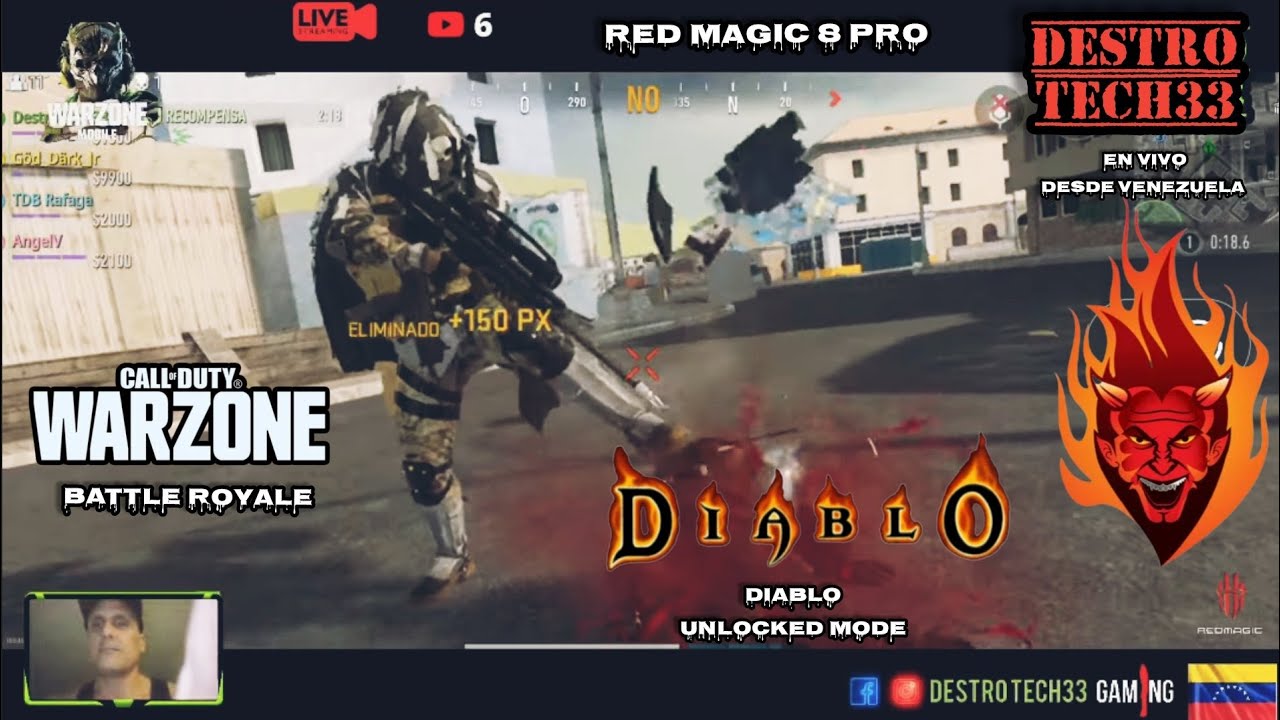 Warzone Mobile Modo Diablo Unlocked En Red Magic 8 Pro En Vivo Gráficos ...