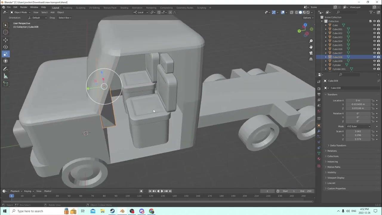 Blender Transport Truck Tutorial (part 3) - YouTube