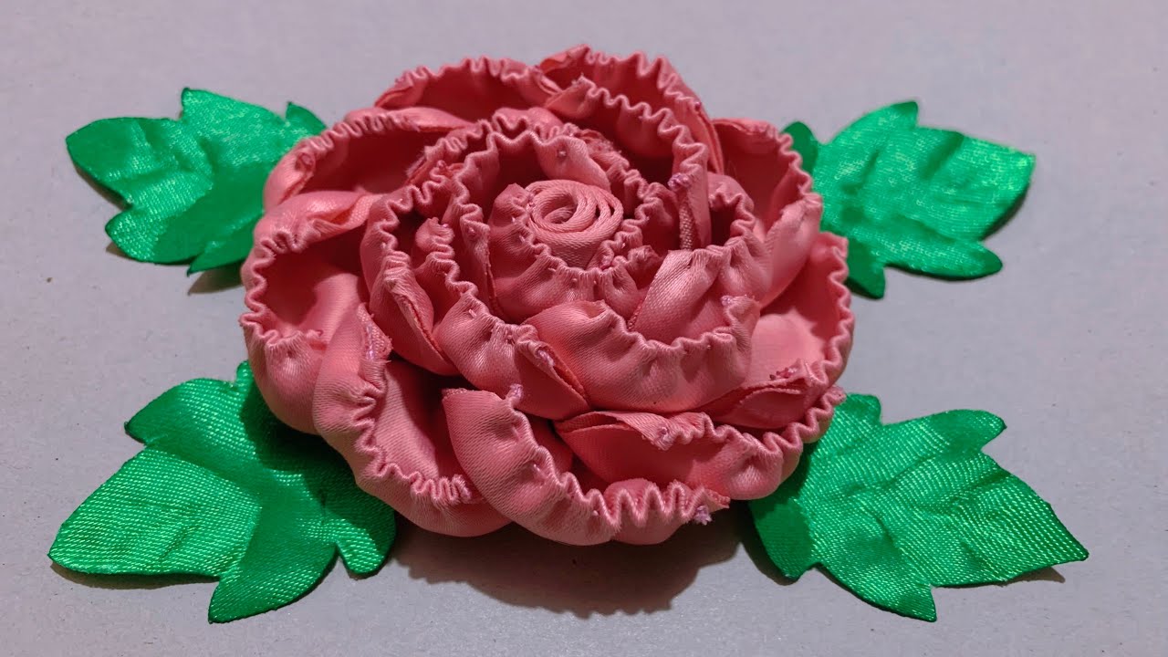 Diy Fabric flowers | Fabric Rose Tutorial - YouTube