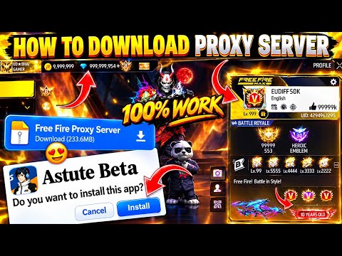 How To Download Free Fire ASTUTE BETA || Proxy Server Download #freefire #proxyserver #astutebeta