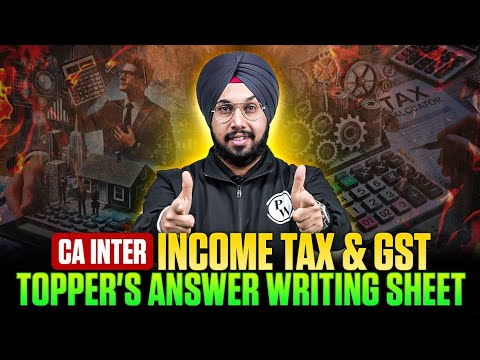 CA Inter Income Tax And GST Topper's Answer Writing Sheet - YouTube