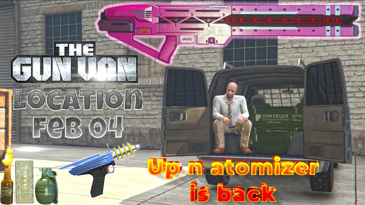 Gun Van Location Feb 04 | How to Unlock Railgun & up n atomizer | GTA ...