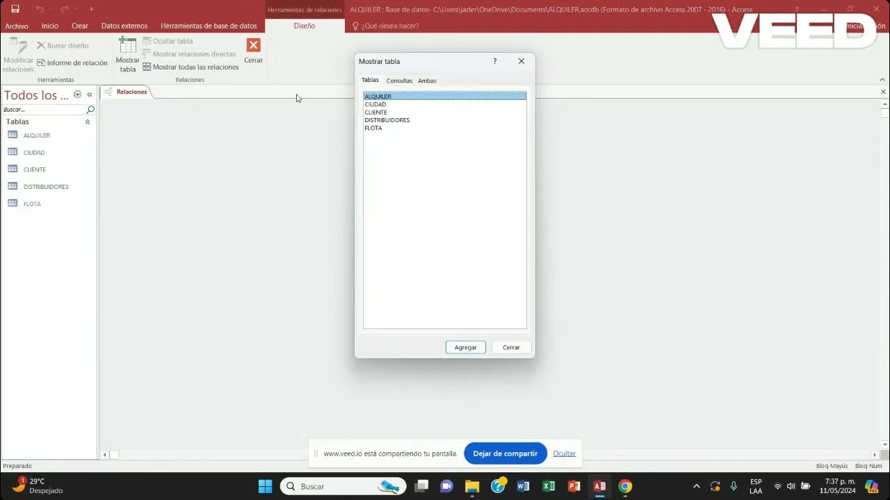 Base de datos con tablas relacionadas (access) - YouTube