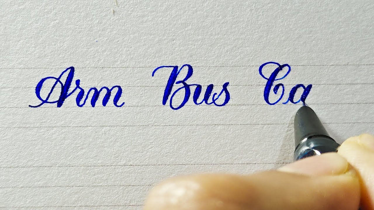 Calligraphy cursive handwriting practice for beginners | Simple Words A ...