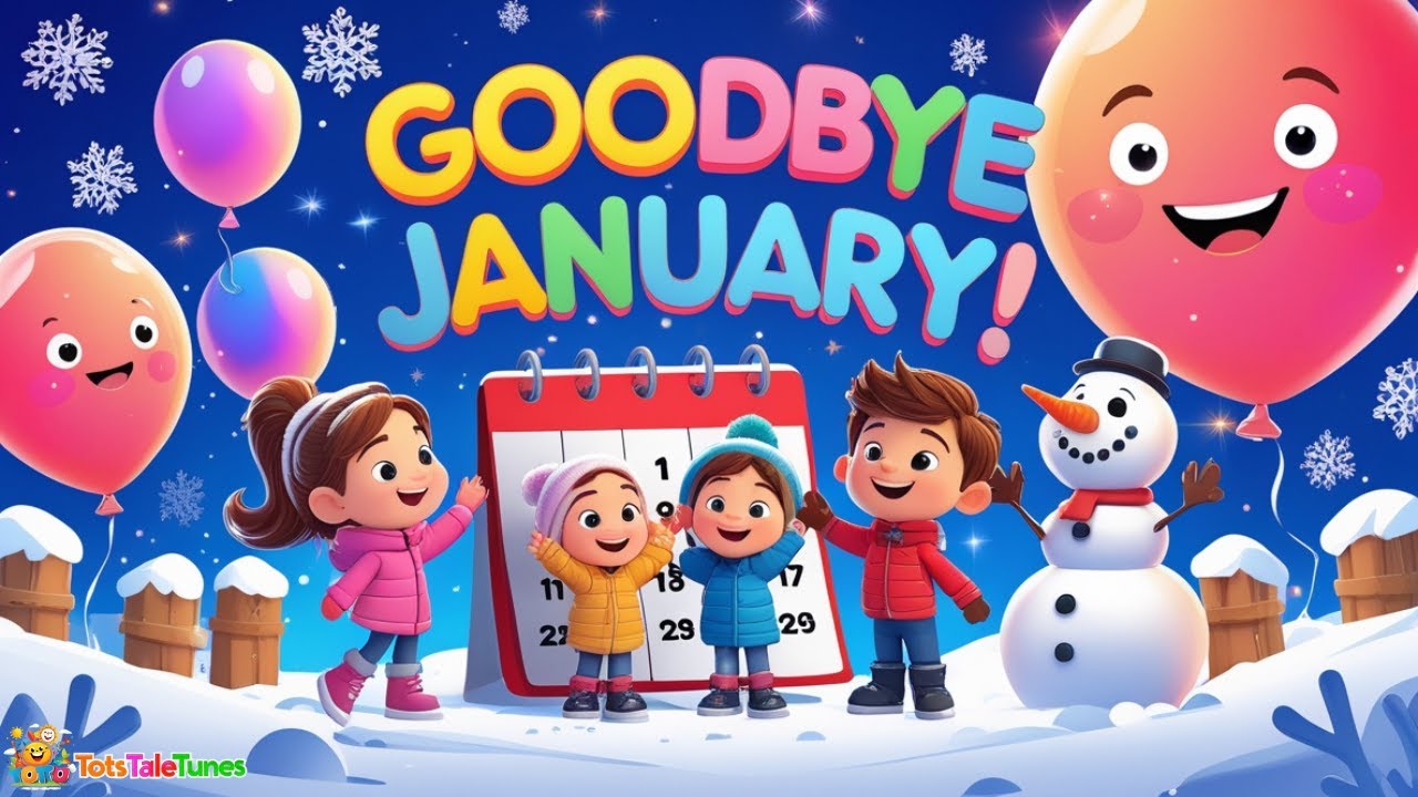🎶 Goodbye January Song for Kids | Fun Winter Farewell Rhyme | Preschool ...