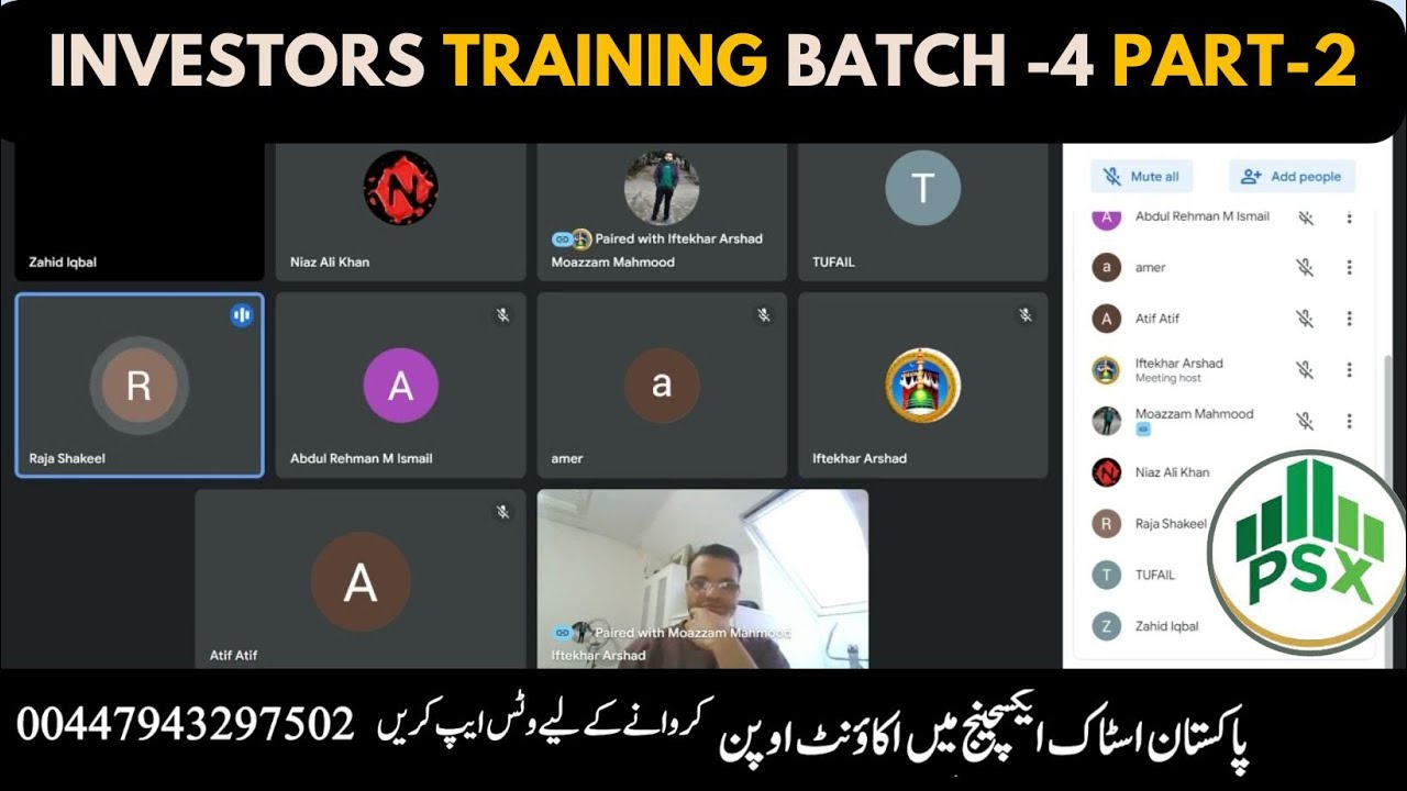 Step by Step Stock Market Training for Investors Batch -4 Part-2 #psx # ...