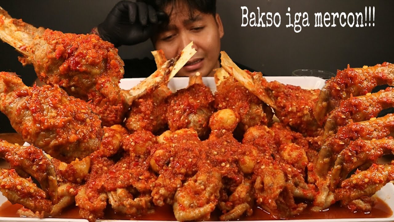 HHAAHH PEDASS!!! ASMR BAKSO IGA SAPI CEKER SAMBAL BALADO MERCON PEDASS ...