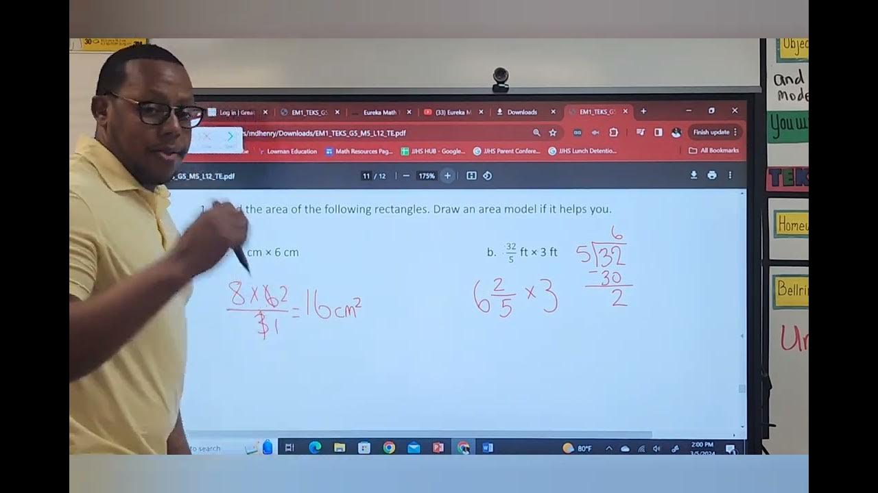 Eureka Math 5th Grade TEKS Edition Module 5 Lesson 12 Homework - YouTube