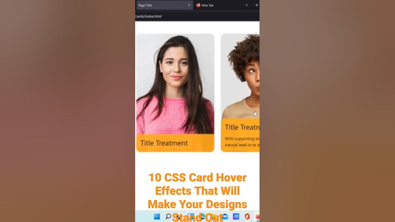 10 Css Card Hover Effects That Will Make Your Designs Stand Out Bootstrap Csshovereffect Youtube