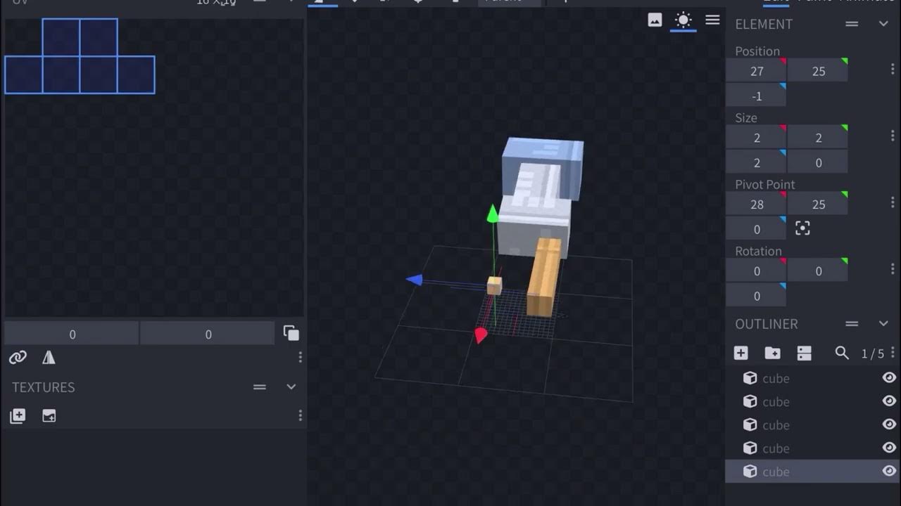 8 year old playing with block bench,slowly getting better #blockbench #minecraft #modskin # ...