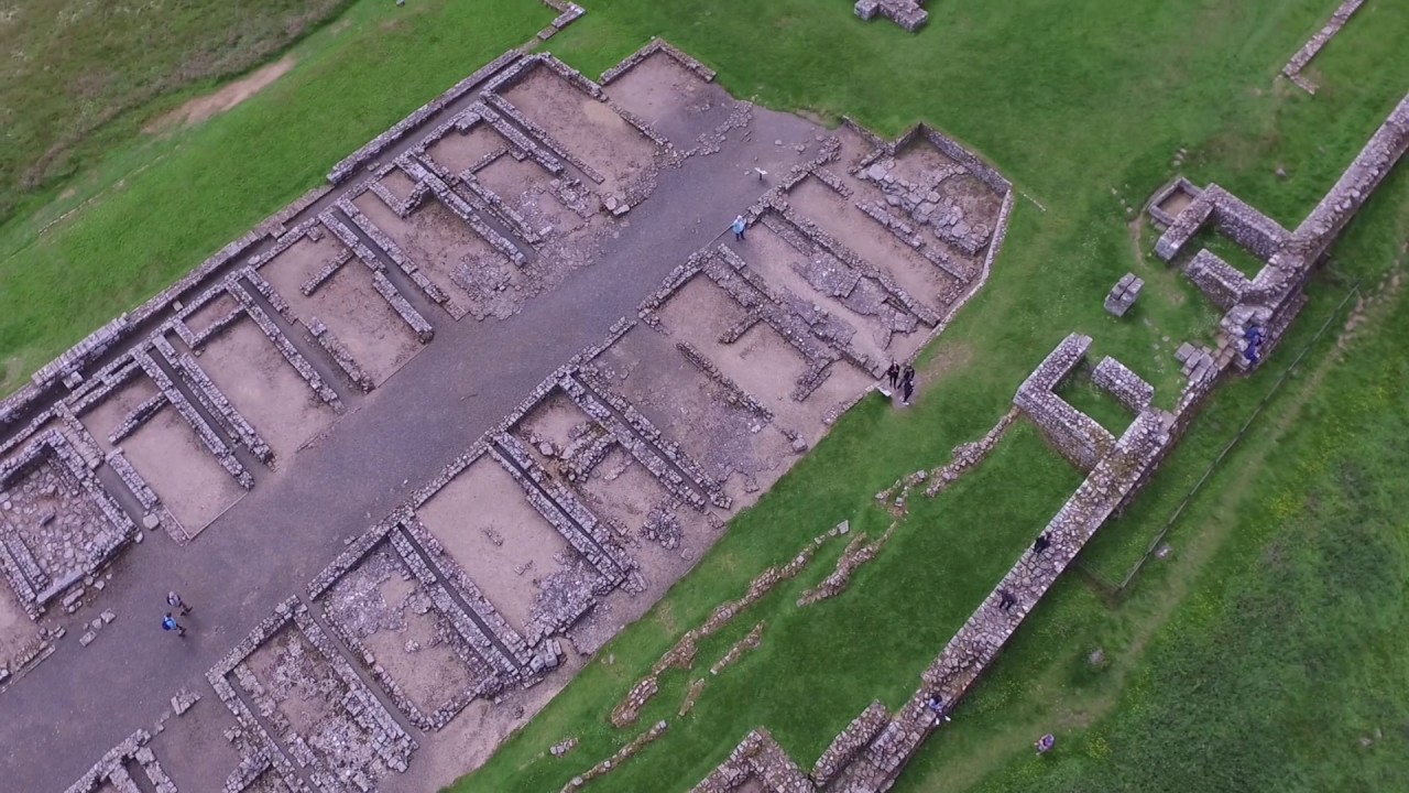 Hadrian's wall, drone footage - YouTube