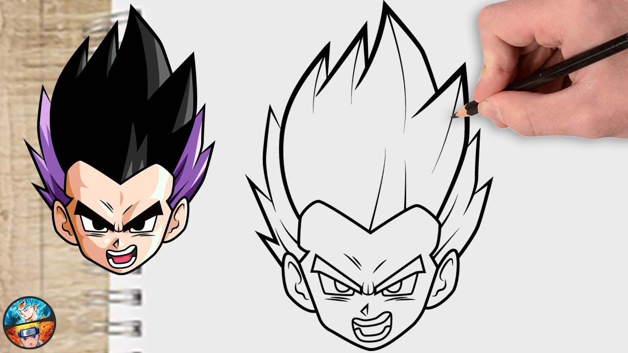 HOW TO DRAW GOTENKS ( Dragon Ball Z ) easy Step by Step - YouTube
