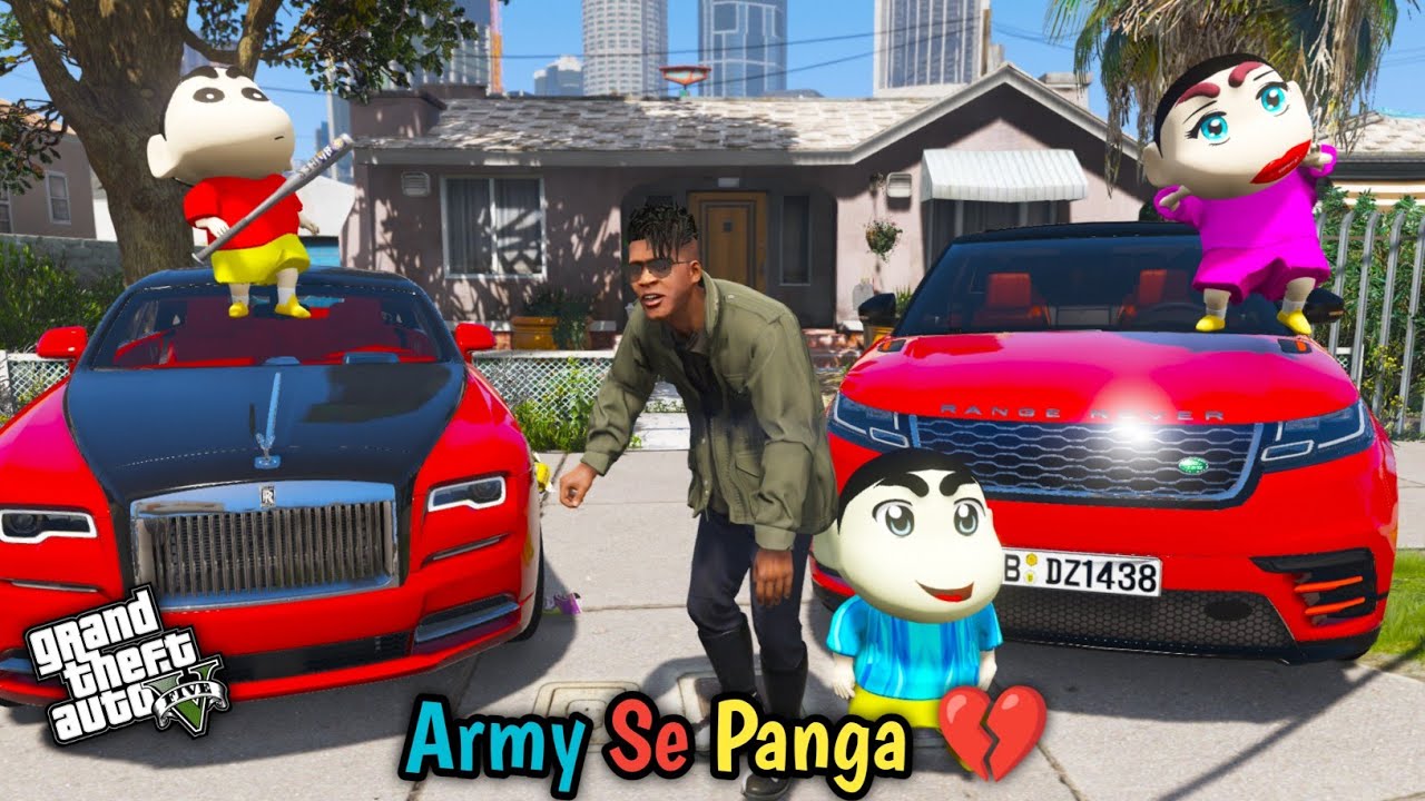 GtA 5: Fight With Army For Shinchan 💔😭 BrotherHood on Top 🫂😨PSS Gamer ...