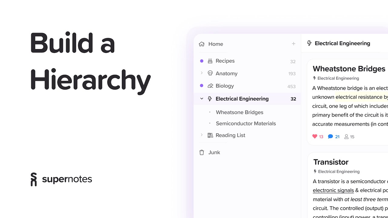 Supernotes | Build a Hierarchy - YouTube