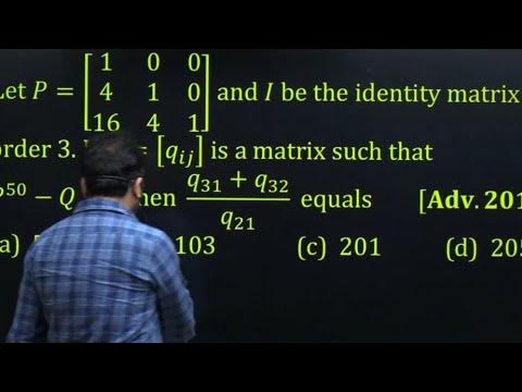 IIT advanced PYQ Matrix 2016 - YouTube