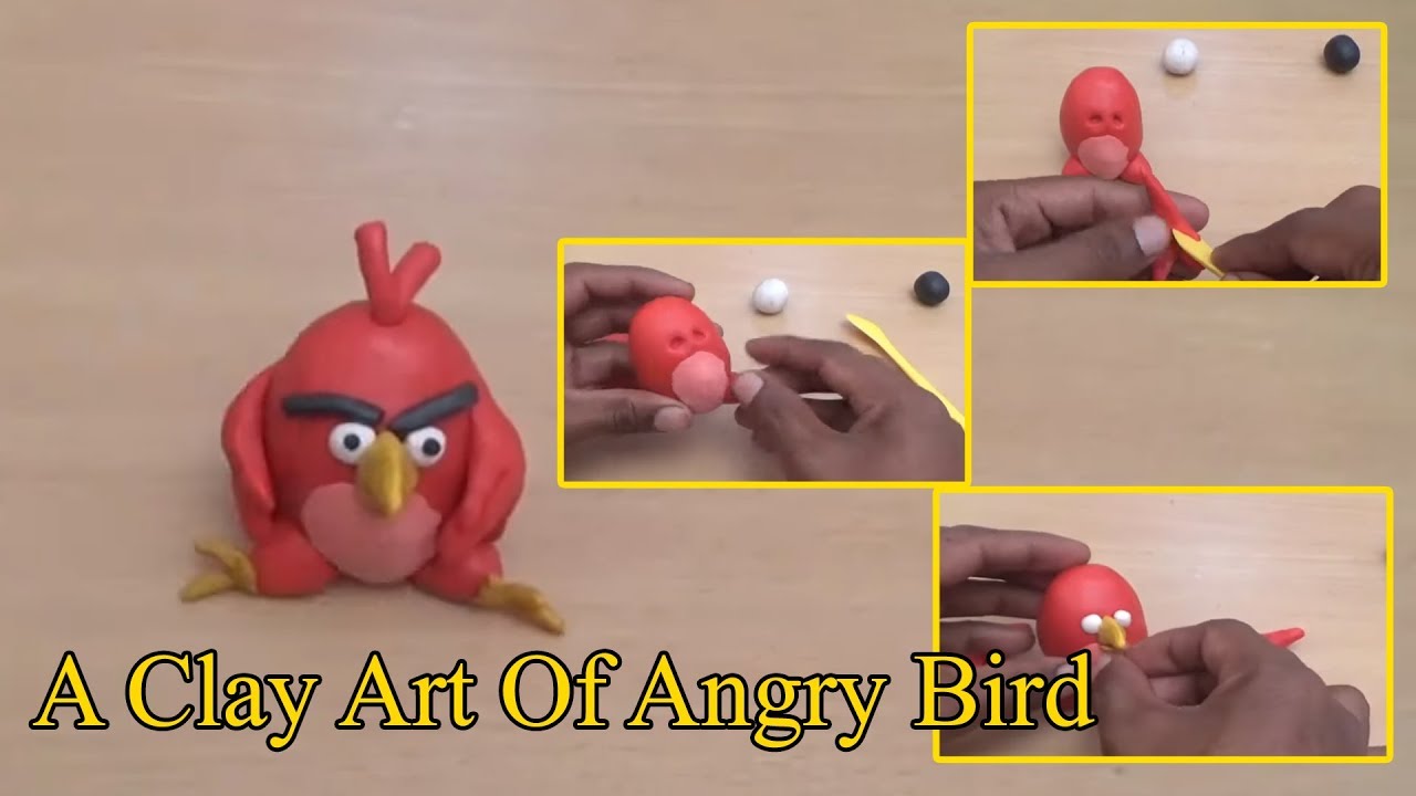 Clay Art For Kids | A Clay Art Of Angry Bird | Diy Craft - YouTube